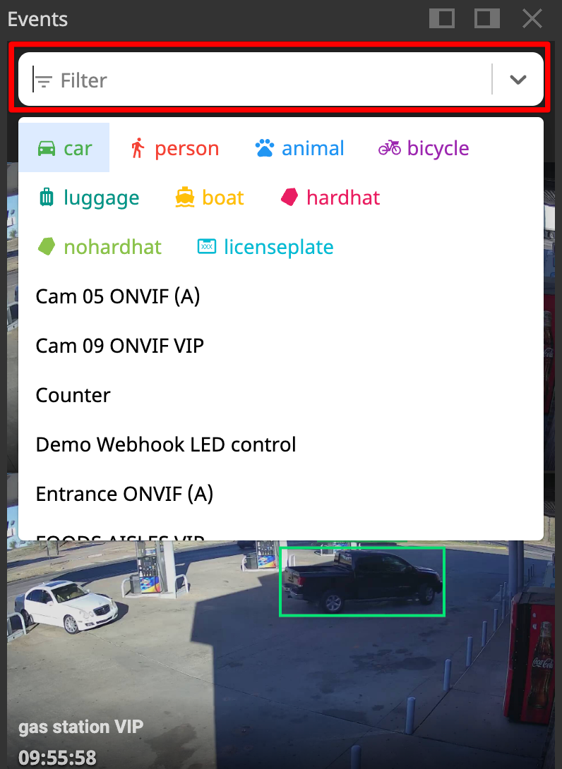Events Menu – 3dEYE