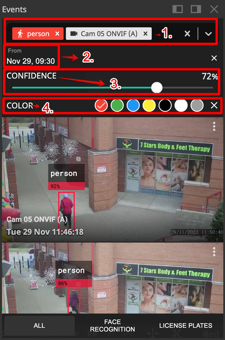 Events Menu – 3dEYE